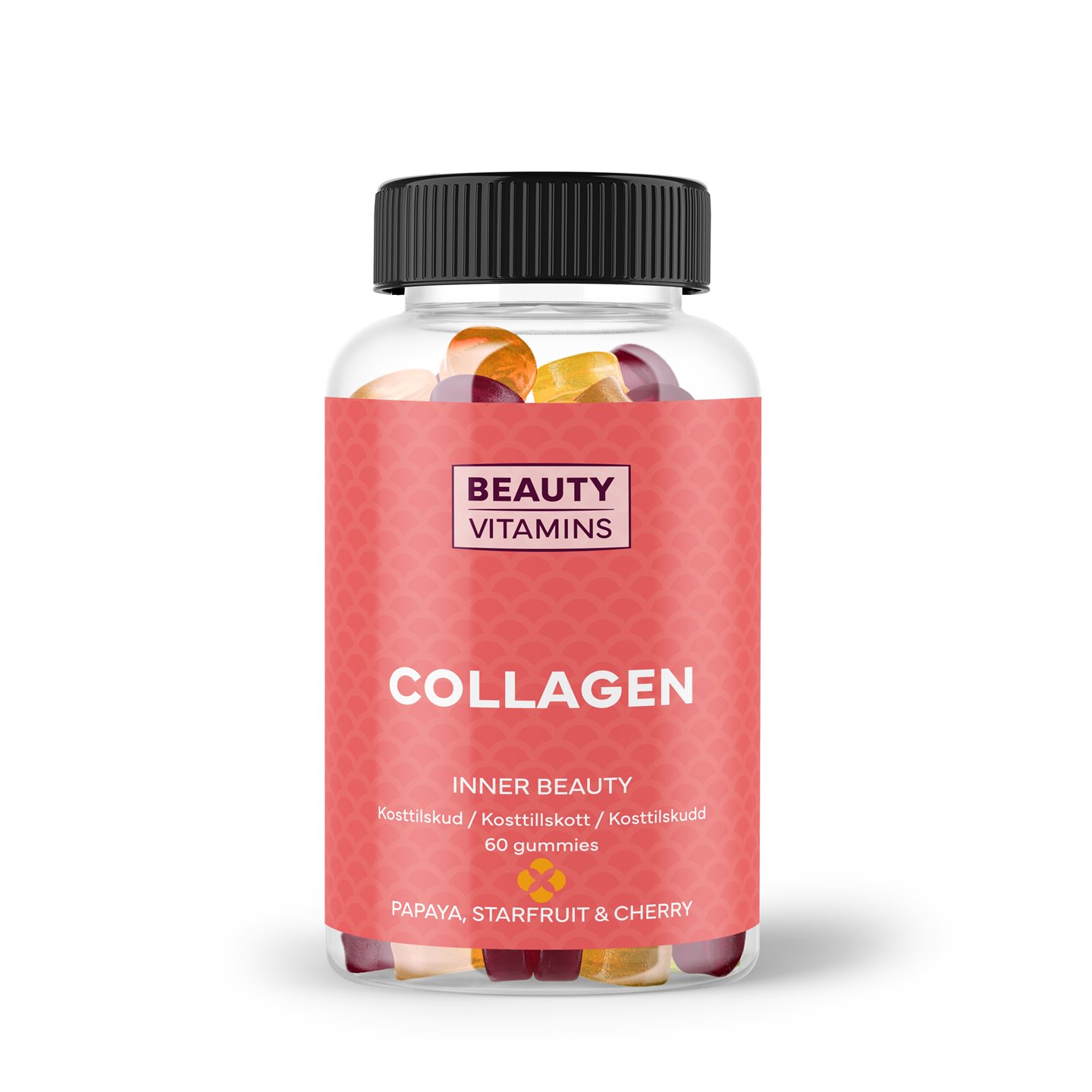 Køb Beauty Vitamins Collagen (Starfruit, Cherry, Papaya) - 60 stk. - 60 ...