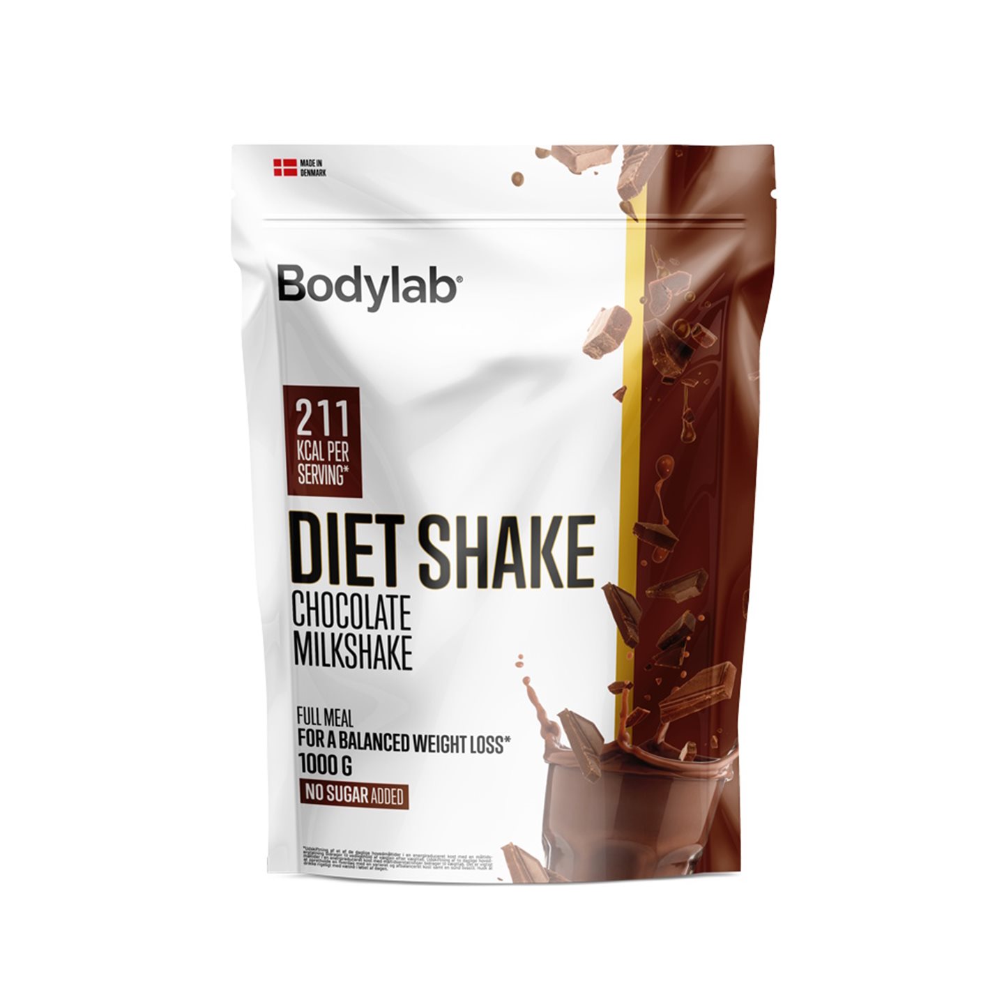 Køb Bodylab Diet Shake Chocolate Milkshake - 1000 g - hos Apopro