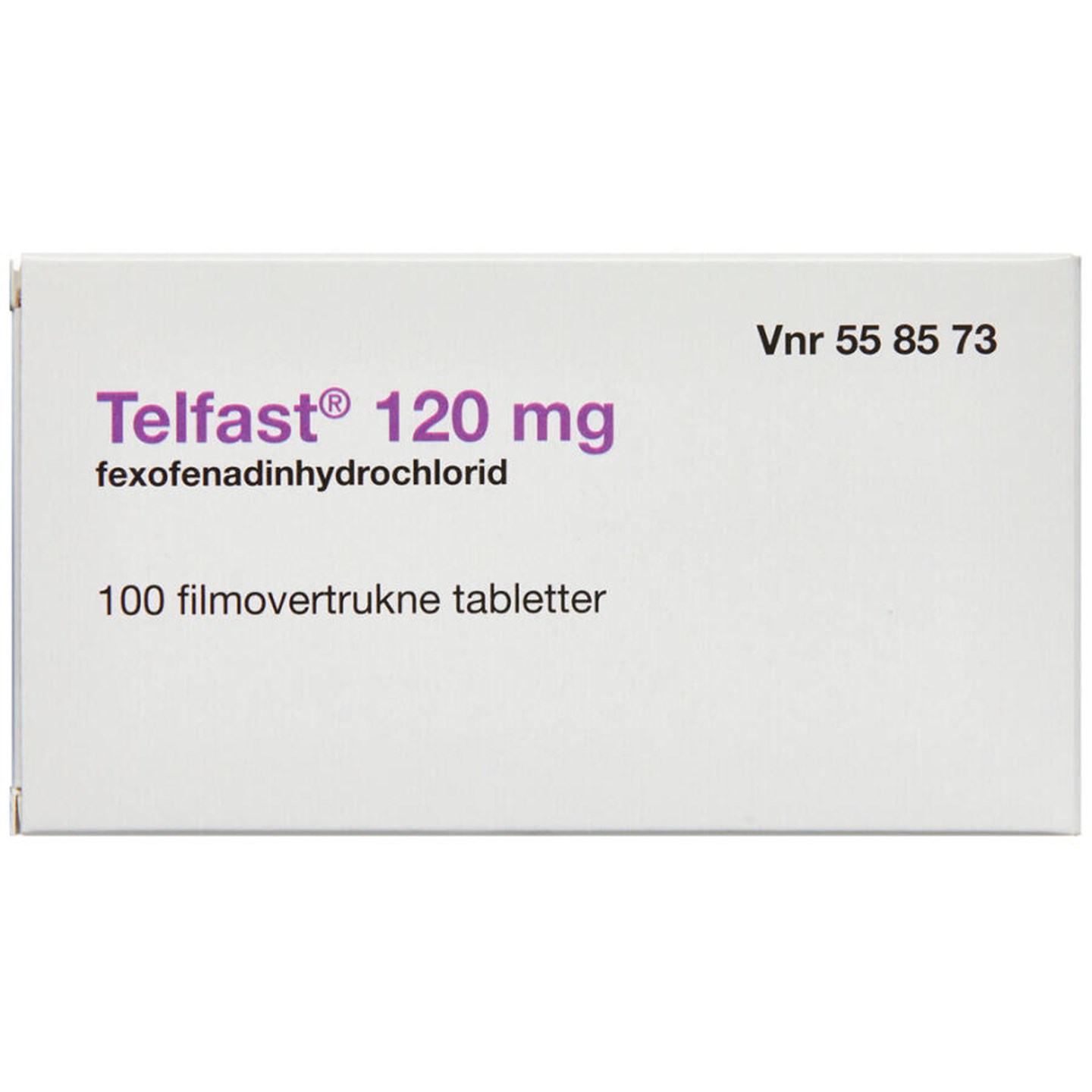 Telfast 120 100 stk Filmovertrukne tabletter | Apopro.dk