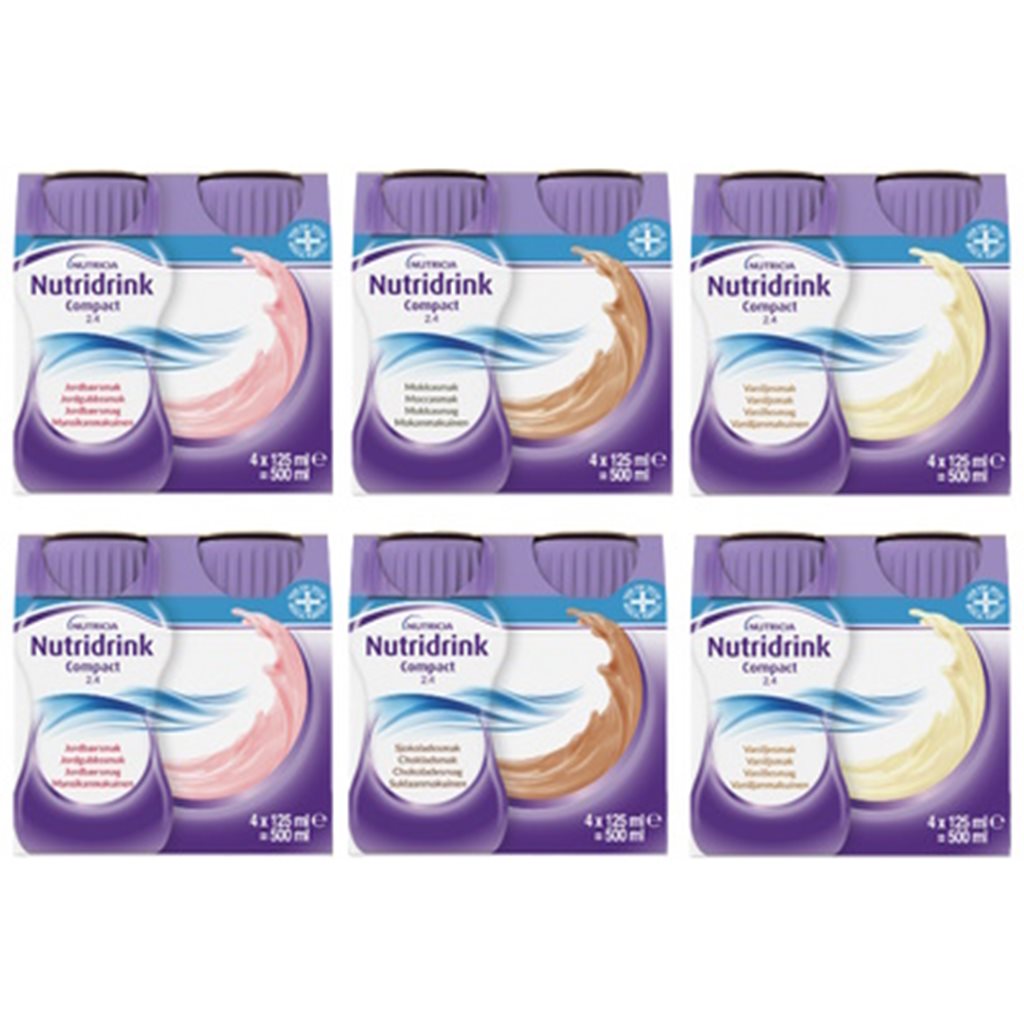 Køb Nutridrink Compact Mix 6 x 4 x 125 ml | Fuld kost | Apopro.dk