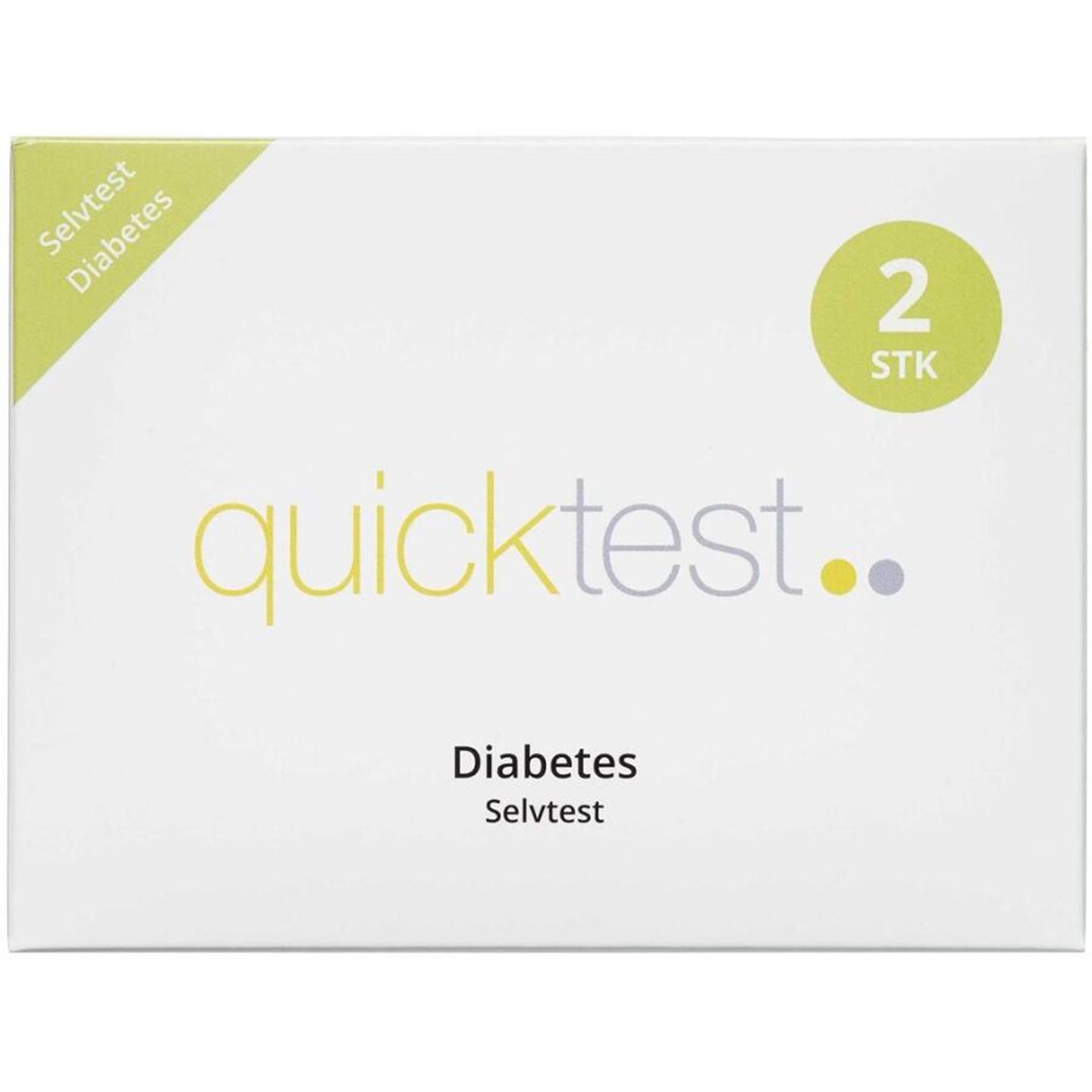 Køb Quicktest diabetes Medicinsk udstyr 2 stk | Hjemmetests | Apopro.dk