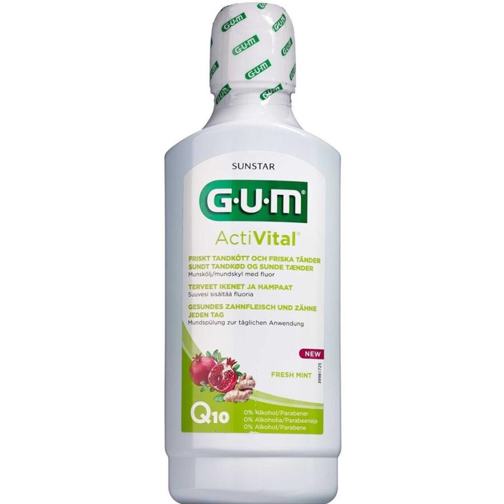 Køb GUM ActiVital Flour Mundskyl 500 ml | Hos Apopro.dk